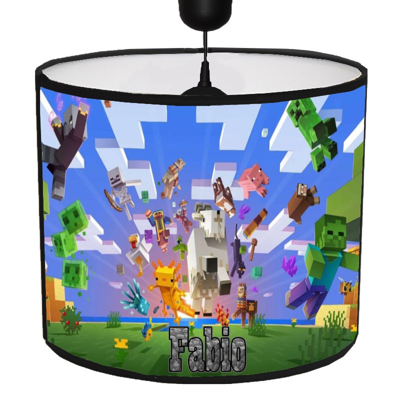 Suspension / Lustre Chambre Personnalisée Minecraft
