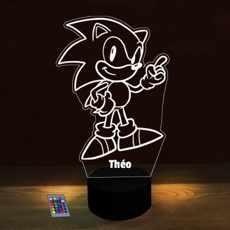 Lampe Personnalisée Sonic - Veilleuse Sonic - Lampe Led Sonic